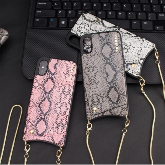 Curated Luxury | Accessories | Iphone Wallet Case On A Chain Pink ...
